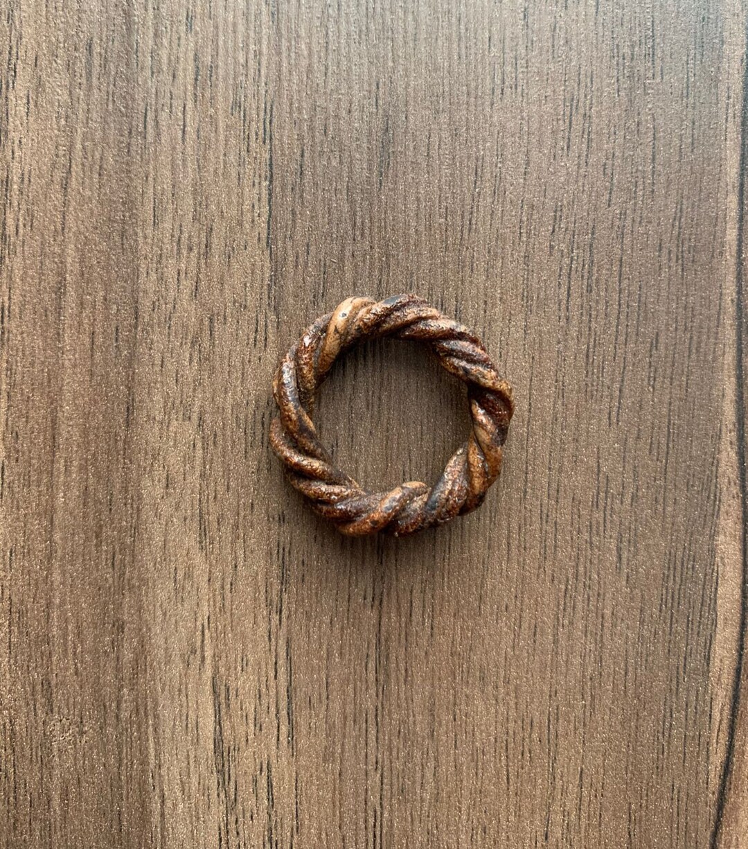 Forest-inspired Braided Leather Ring - Etsy