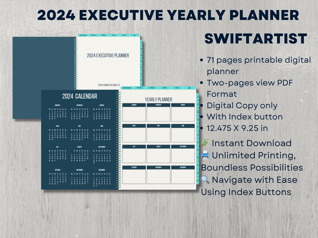 2024 Digital Planner 2024 Executive Planner - Etsy