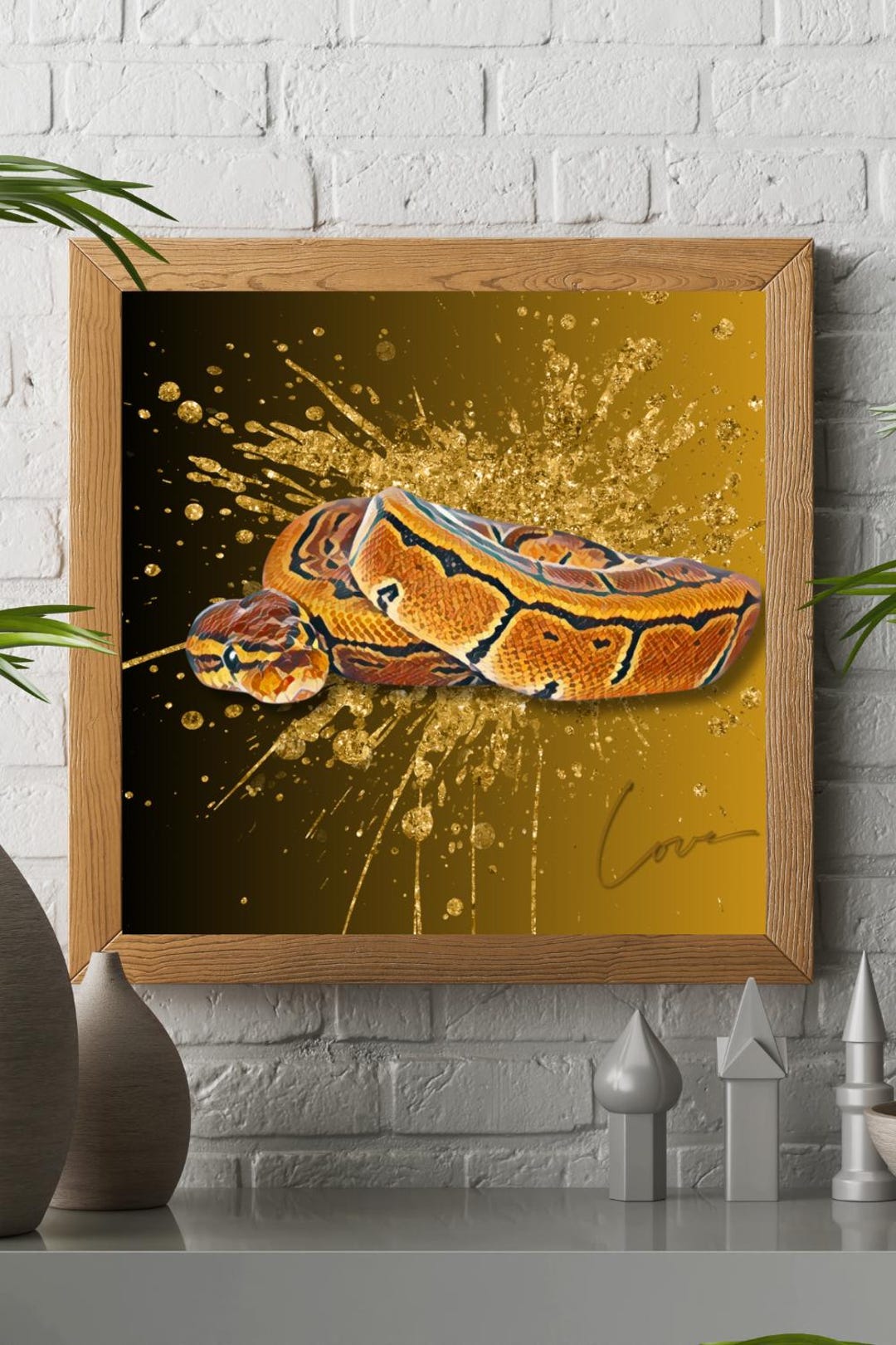 Custom Watercolor Snake Portrait Slither Into Stunning Art - Etsy