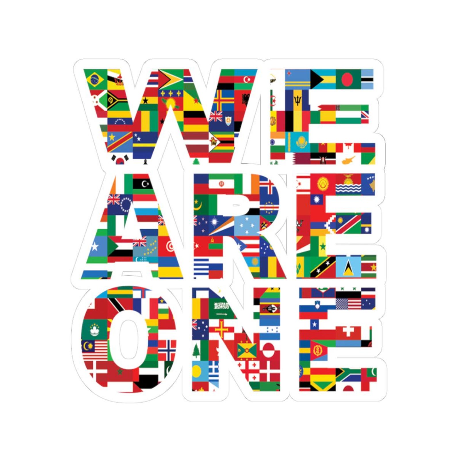 Multicultural "we Are One" Kiss-cut Stickers - Celebrate Unity ...