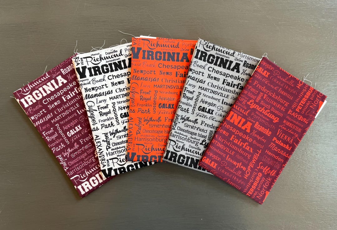 Virginia Fabric Yardage. VA State / City Cotton Material by the Fat ...