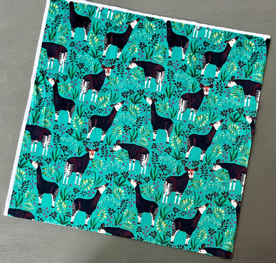 Okapi Minky Fabric Piece. 18 by 18 Inch Square. Soft Polyester Material ...