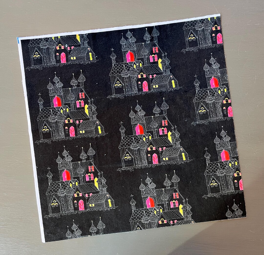 Russian Village Minky Fabric Piece. 18 by 18 Inch Square. Soft Russia ...
