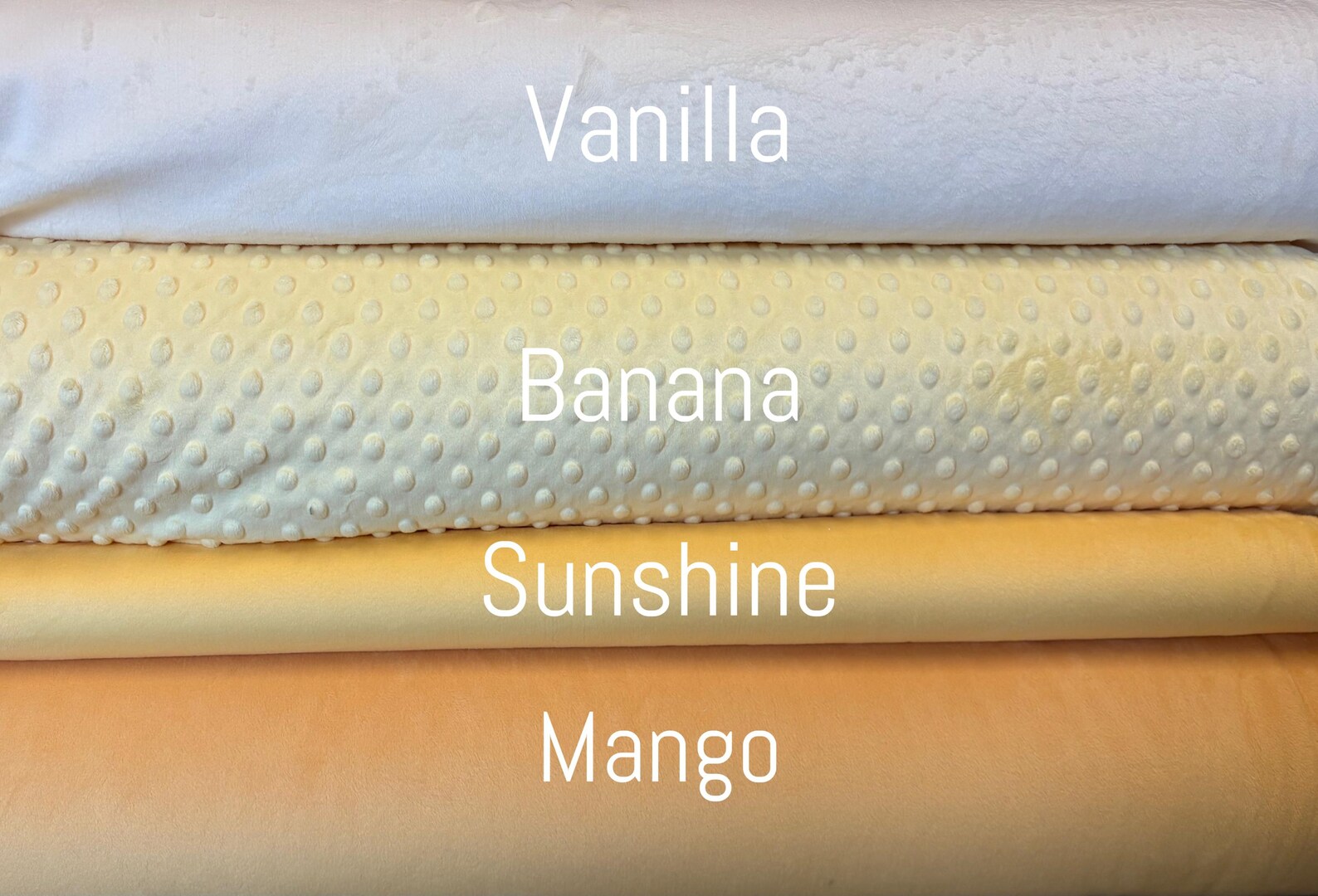 Vanilla Minky Solid Cuddle 3 by Shannon Fabrics. Smooth Light Yellow ...