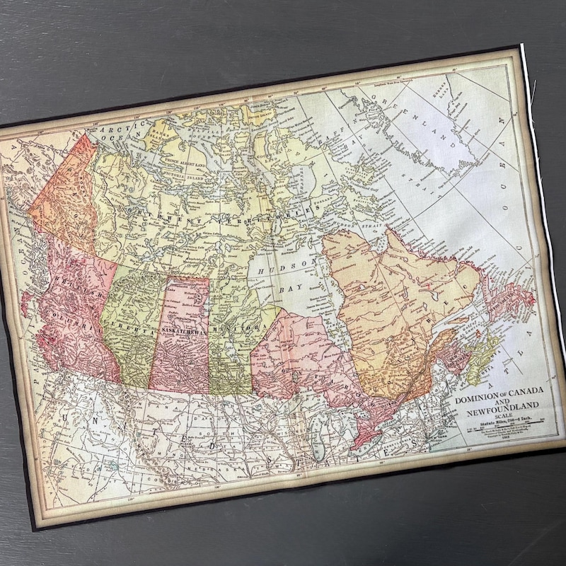 Map Fabric - Etsy