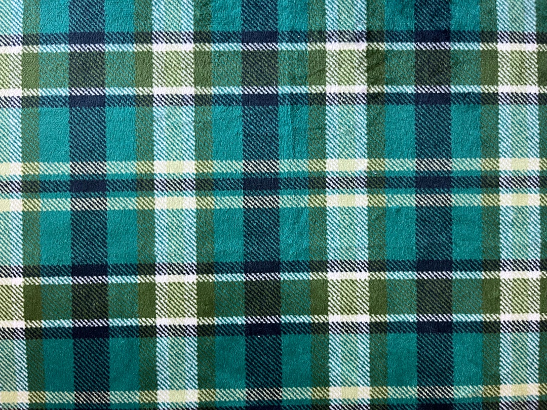 Celtic Plaid Minky Fabric Piece. 17.5 by 18 Inch. Soft Irish, Scottish ...