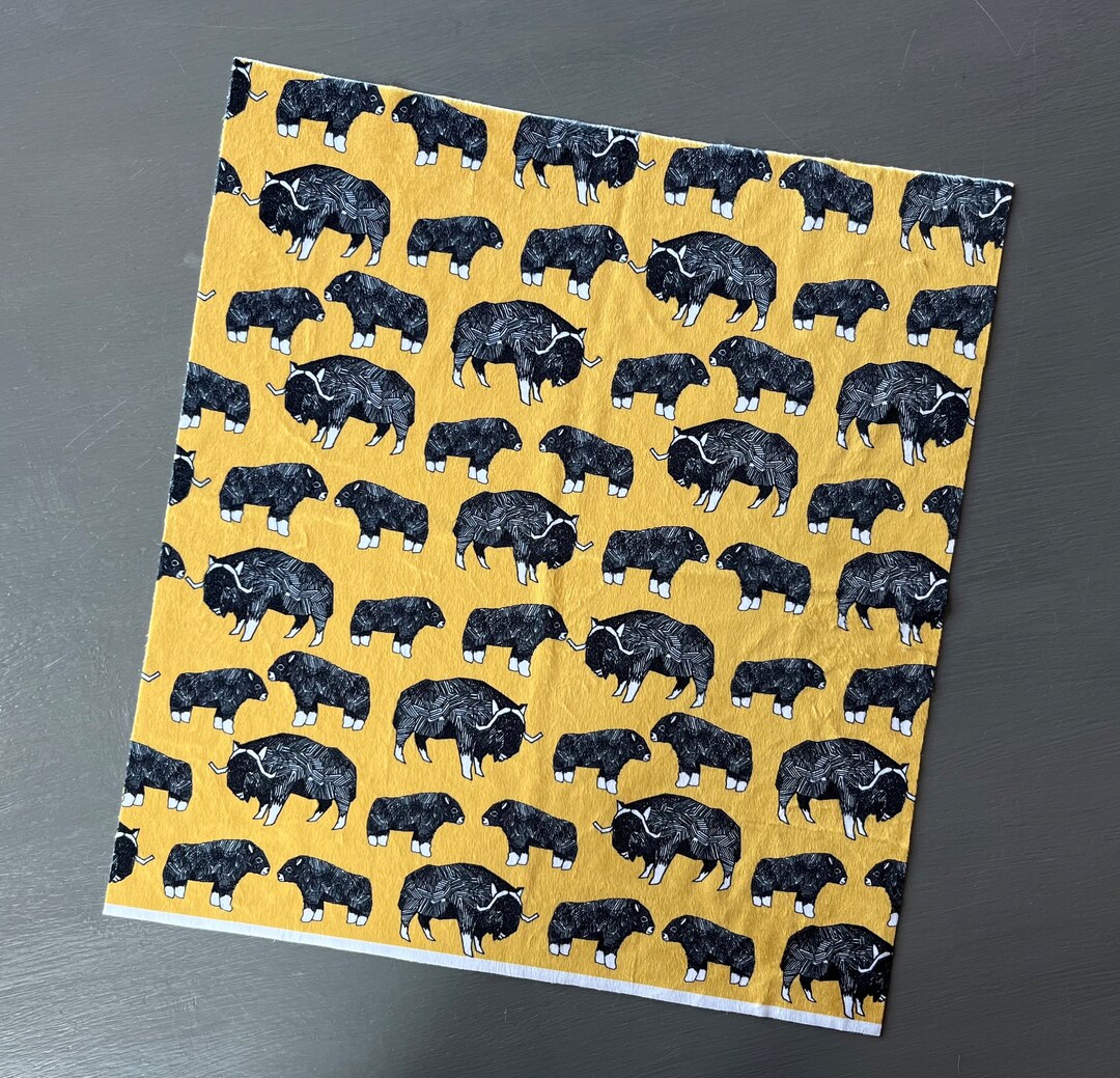 Musk Ox Minky Fabric Piece. Approx. 16.75 by 18 Inch. Soft Mustard ...