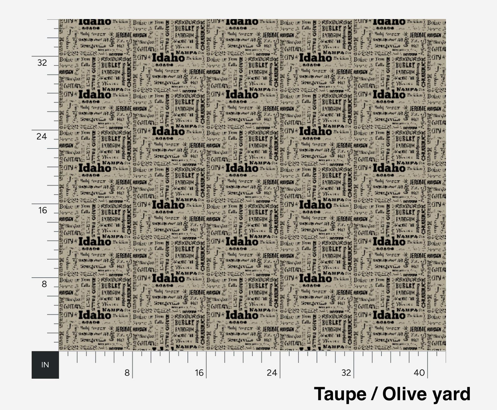 Idaho Fabric Yardage. ID Cities Cotton Material by the Fat Quarter or ...