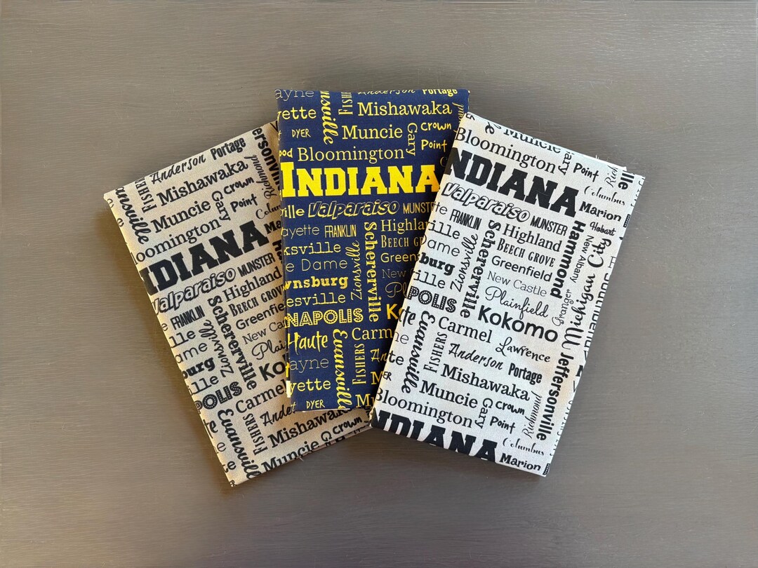 Indiana Fabric Yardage. IN Cities Cotton Material by the Fat Quarter or ...