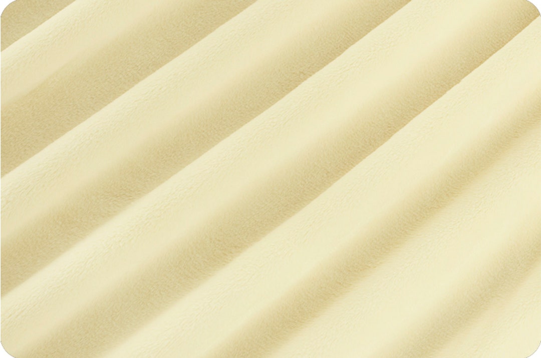 Vanilla Minky Solid Cuddle 3 by Shannon Fabrics. Smooth Light Yellow ...