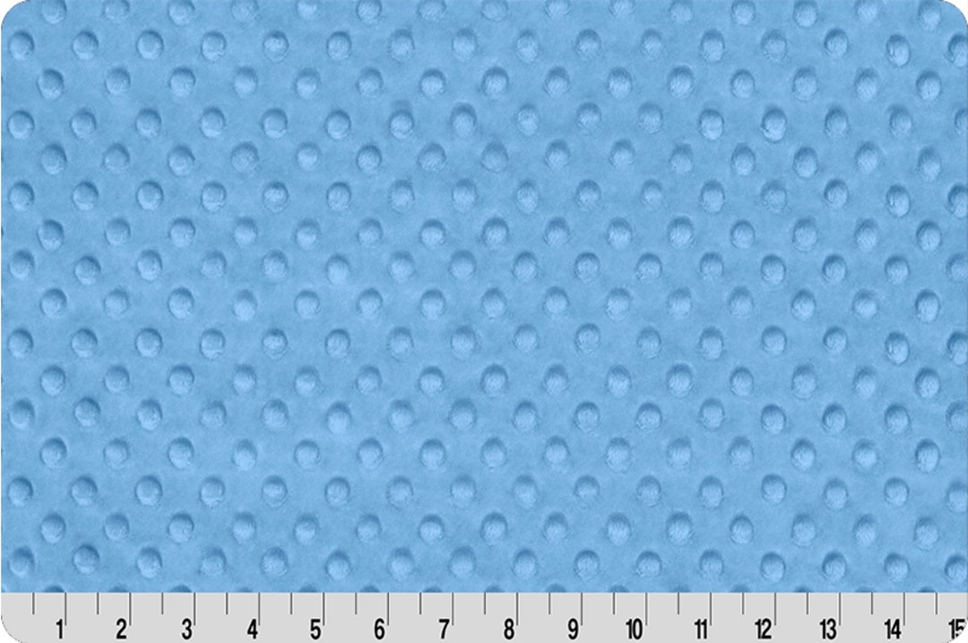 Sky Minky Cuddle Dimple by Shannon Fabrics. Dotted Bright Light Blue ...