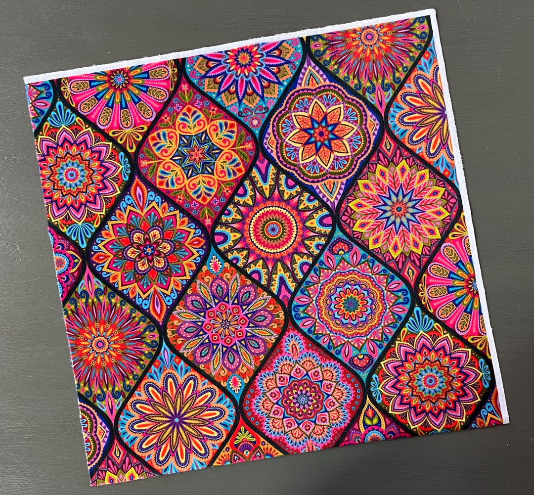 Marrakesh Minky Fabric Piece. 18 by 18 Inch Square. Soft Printed ...