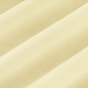 Vanilla Minky Solid Cuddle 3 by Shannon Fabrics. Smooth Light Yellow ...