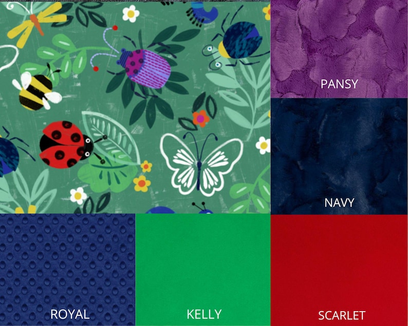 Bug Minky by Shannon Fabrics. Doodle Bugs Digital Cuddle® Multi Fabric ...
