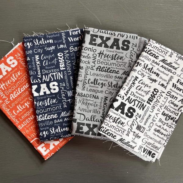 Texas Print Fabric - Etsy