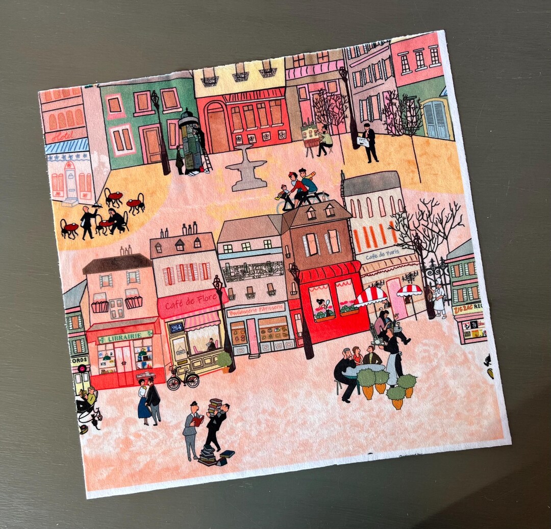 Paris Minky Fabric Piece. 18 by 18 Inch Square. Soft Polyester Material ...