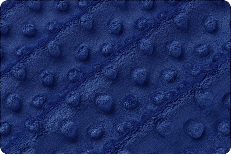 Royal Blue Minky Cuddle Dimple by Shannon Fabrics. Dotted Dark Blue ...