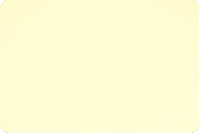 Vanilla Minky Solid Cuddle 3 by Shannon Fabrics. Smooth Light Yellow ...