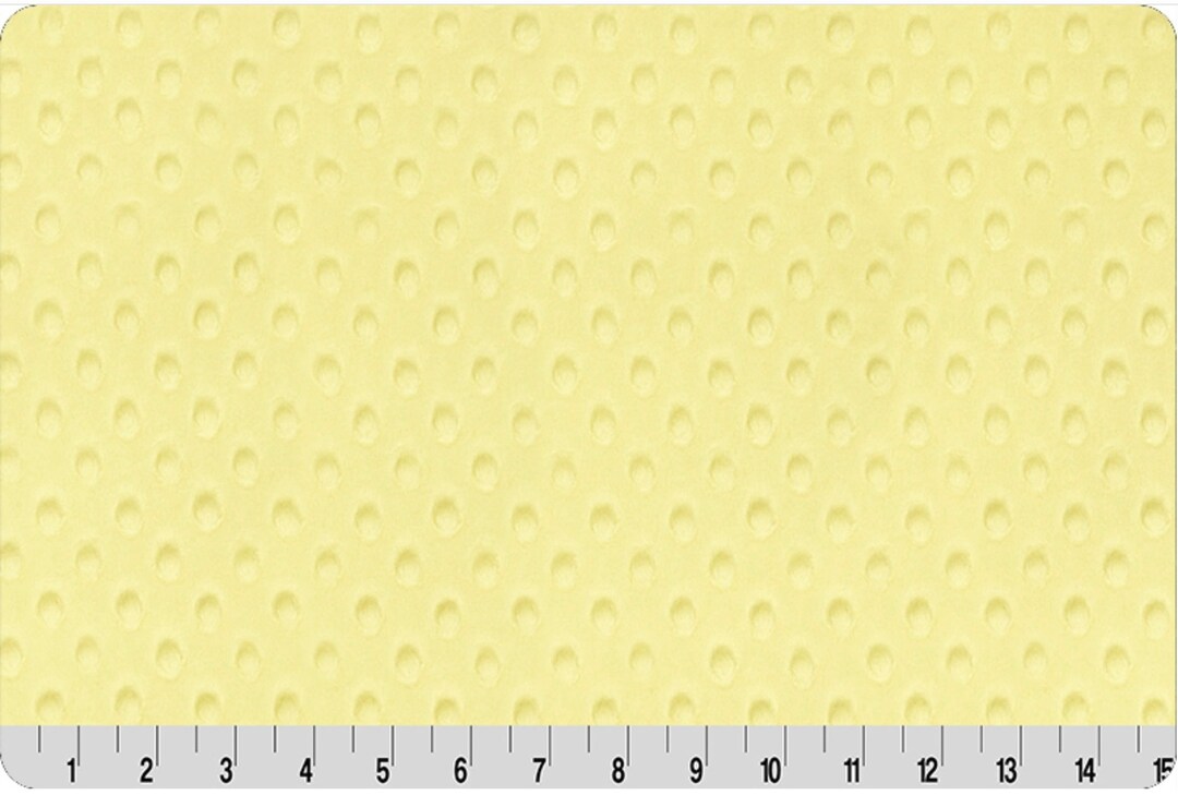 Yellow Minky Cuddle Dimple by Shannon Fabrics. Dotted Light Yellow ...