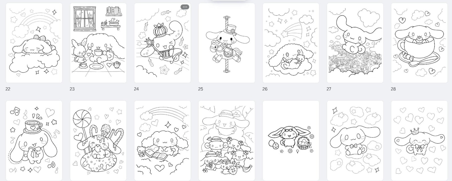 Cute Cinna Mon Roll Coloring Pages | Kitty and Friends - Etsy