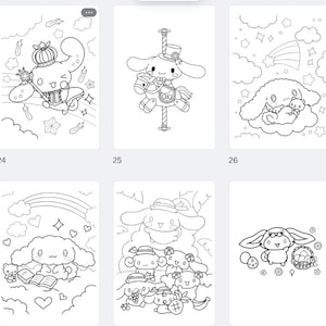 Cute Cinna Mon Roll Coloring Pages | Kitty and Friends - Etsy