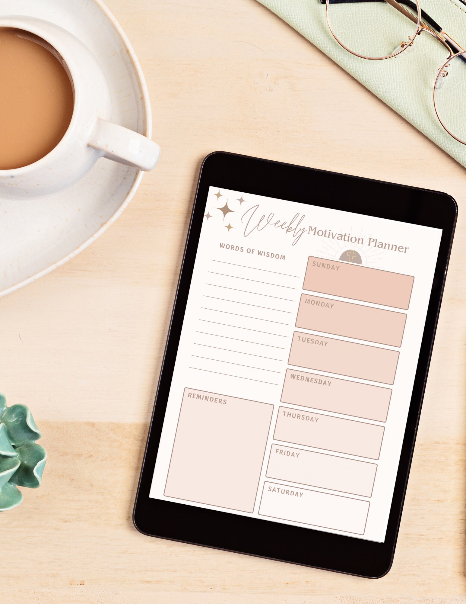 Weekly Planner Printable Boho Printable Planner I Motivational PDF ...