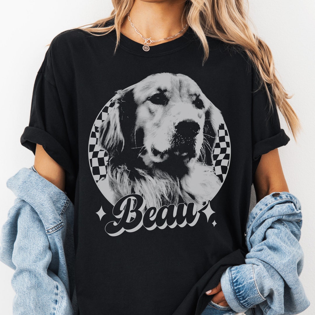Custom Vintage Pet Unisex T-shirt, Pet Photo + Name Custom Personalized ...