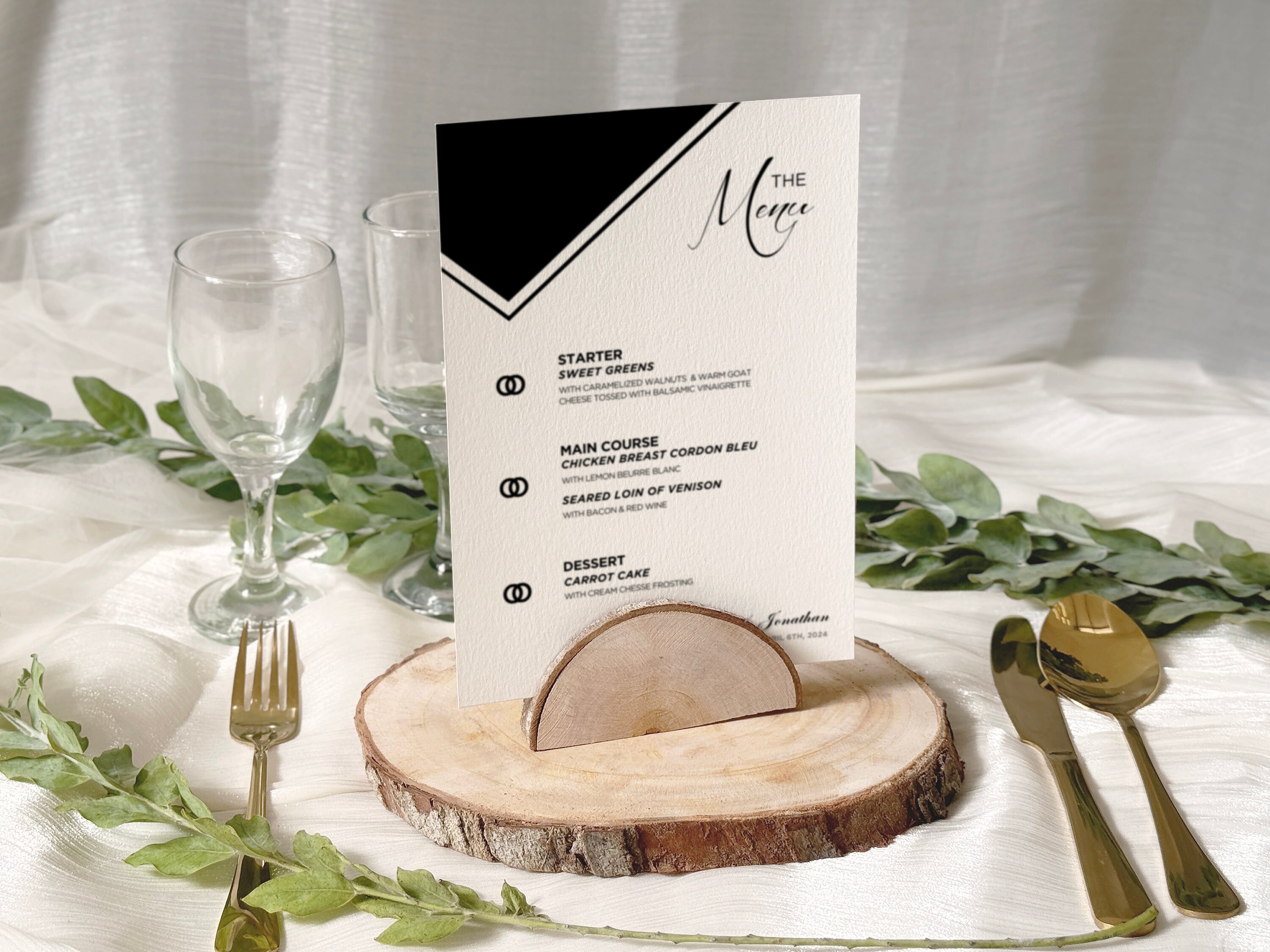 Template for Wedding Menu, Simple Wedding Menu Design, Editable and ...