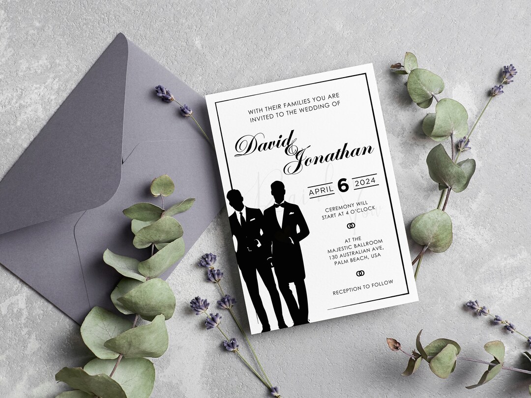 Grooms to Be Wedding Templates, Editable With Canva, Printable Wedding ...