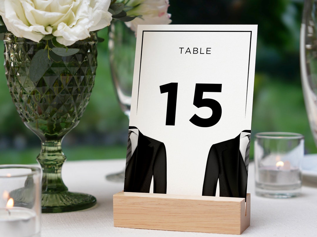 Table Number, Printable Photo Table Numbers, Editable Templates for ...