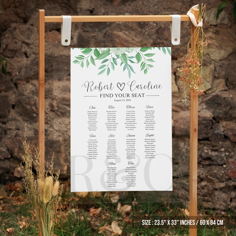 Seating Chart Template, Editable Seating Plan, Printable Seating Chart ...