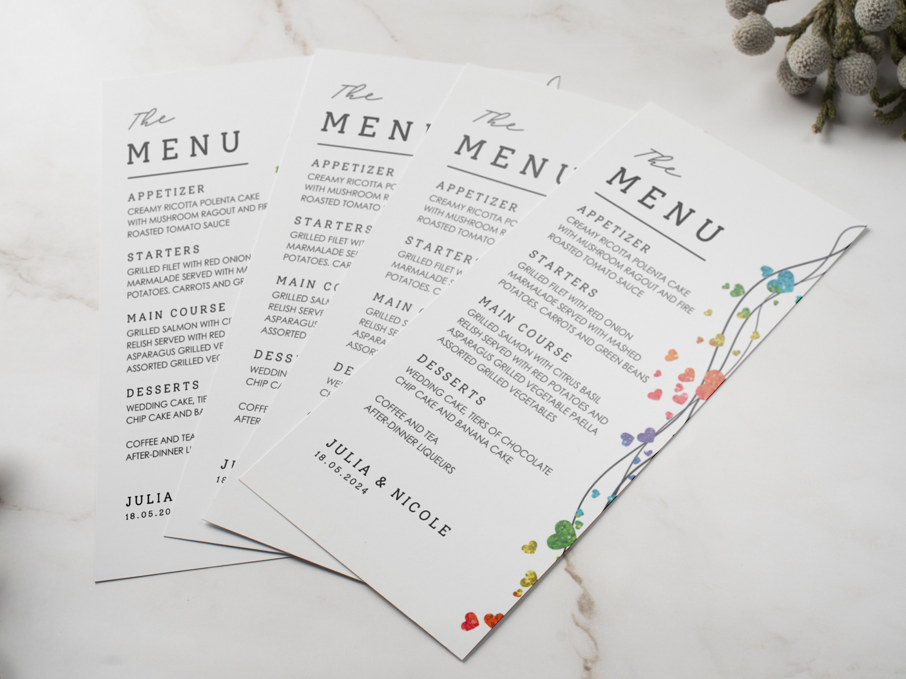 Event Menu Template, Editable Menu, Printable, Wedding Table Menu Card ...