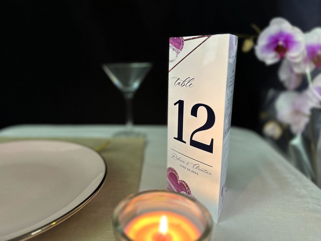 Table Number, Bar Menu, Wedding Reception Program, Triangle Stand ...