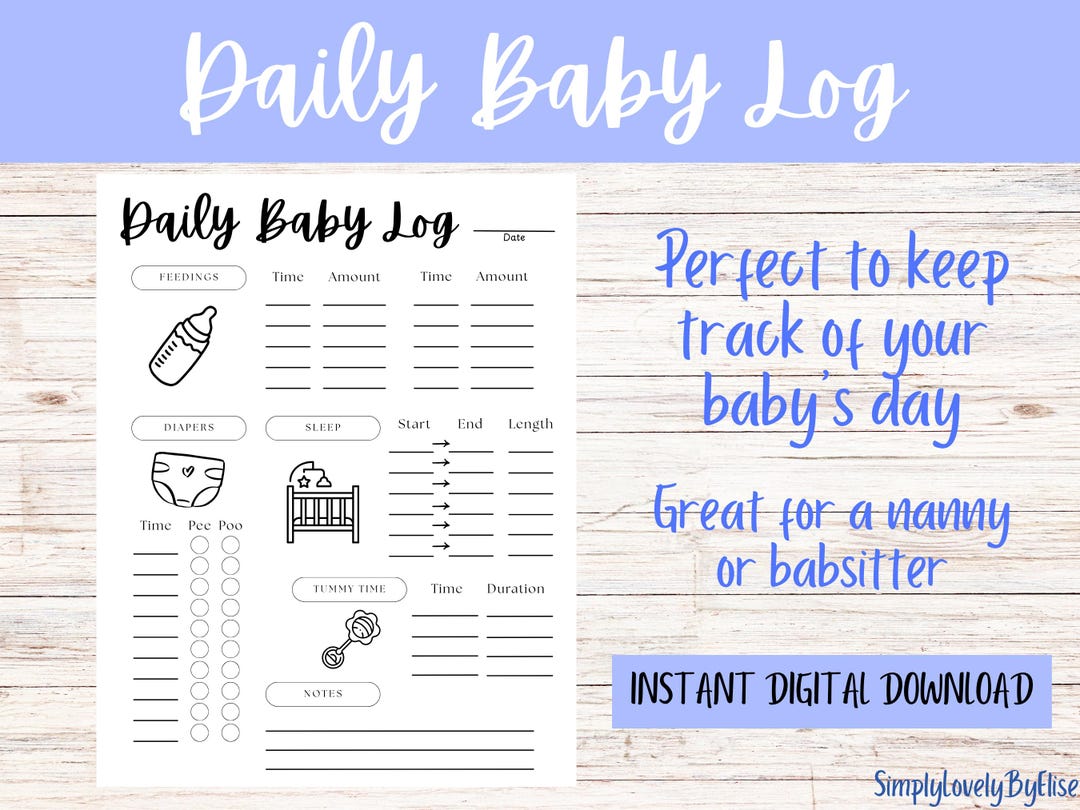 Daily Baby Log Tracker (digital Download) - Etsy