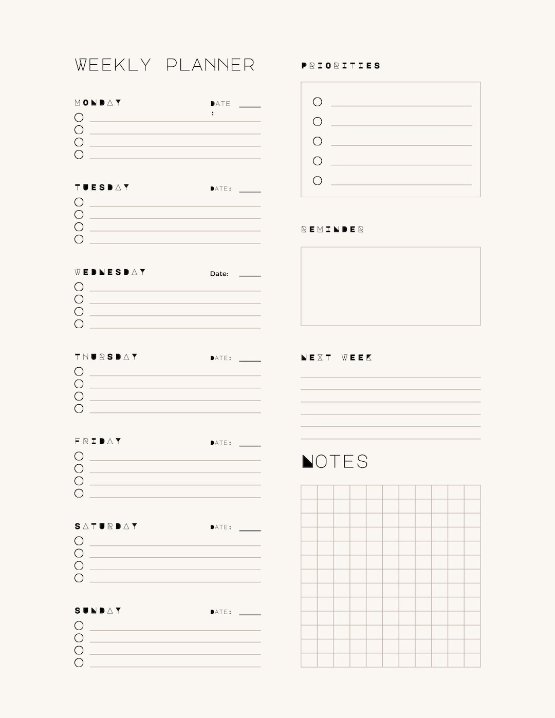Shabby Daily to Do List Printable Download Planner Page 2024 - Etsy