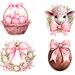 Pink Easter Watercolor Clipart, Pink Easter PNG, 19 Pink Easter ...