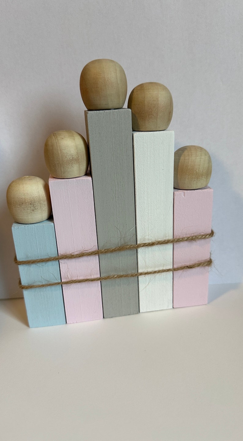 Wooden Block Family - Etsy