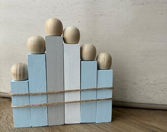 Wooden Block Family - Etsy