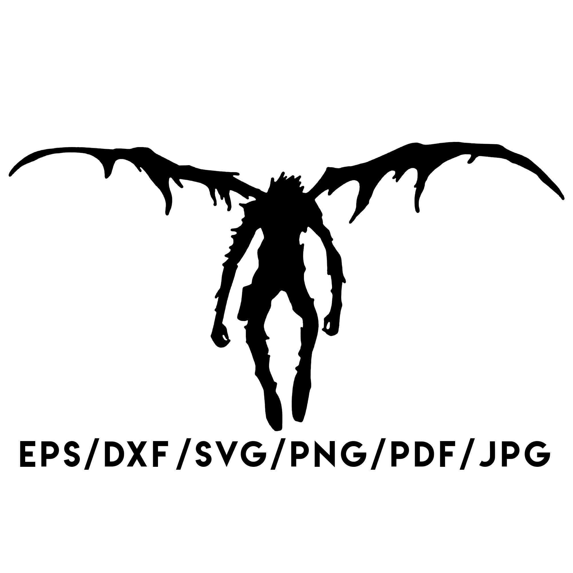 Death Note Ryuk Design Instant Download Svg, Eps, Dxf, Png, Pdf, Jpg ...
