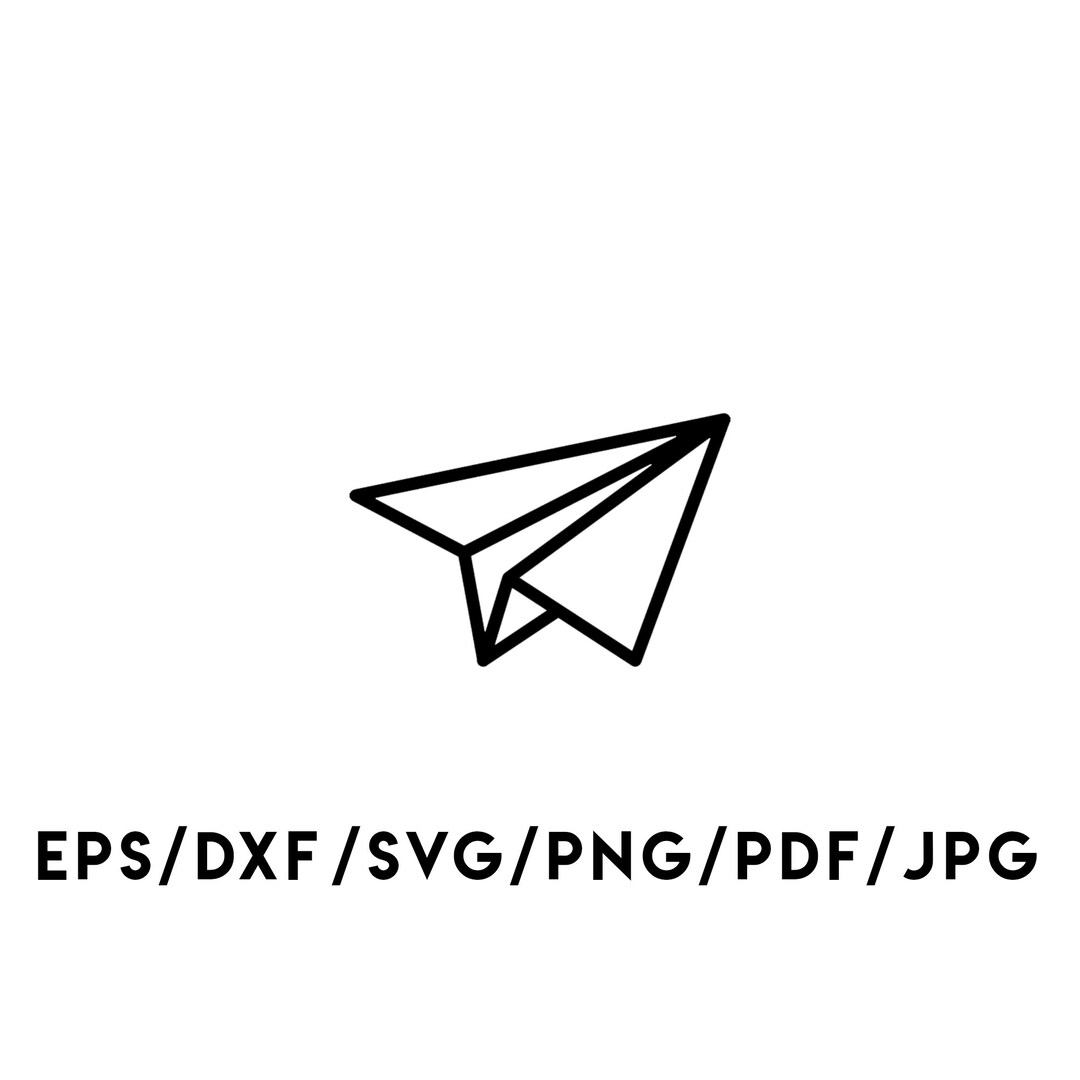 Paper Plane Design Instant Download Svg, Eps, Dxf, Png, Pdf, Jpg ...