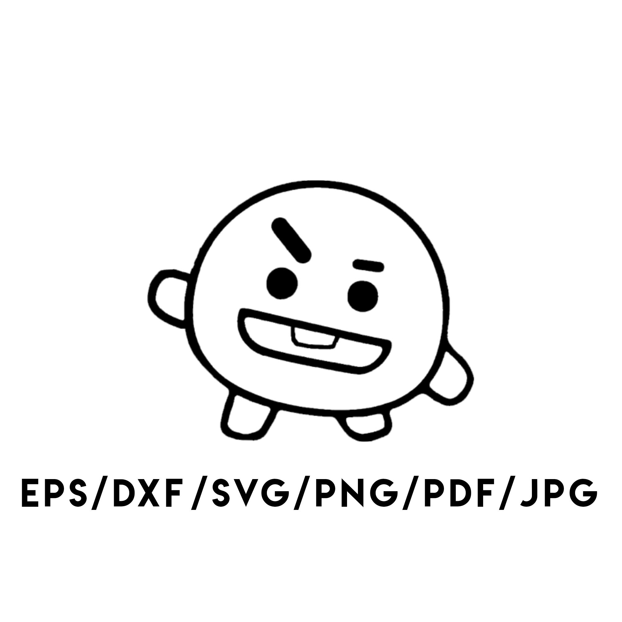 Shooky BT21 Design Instant Download Svg, Eps, Dxf, Png, Pdf, Jpg ...
