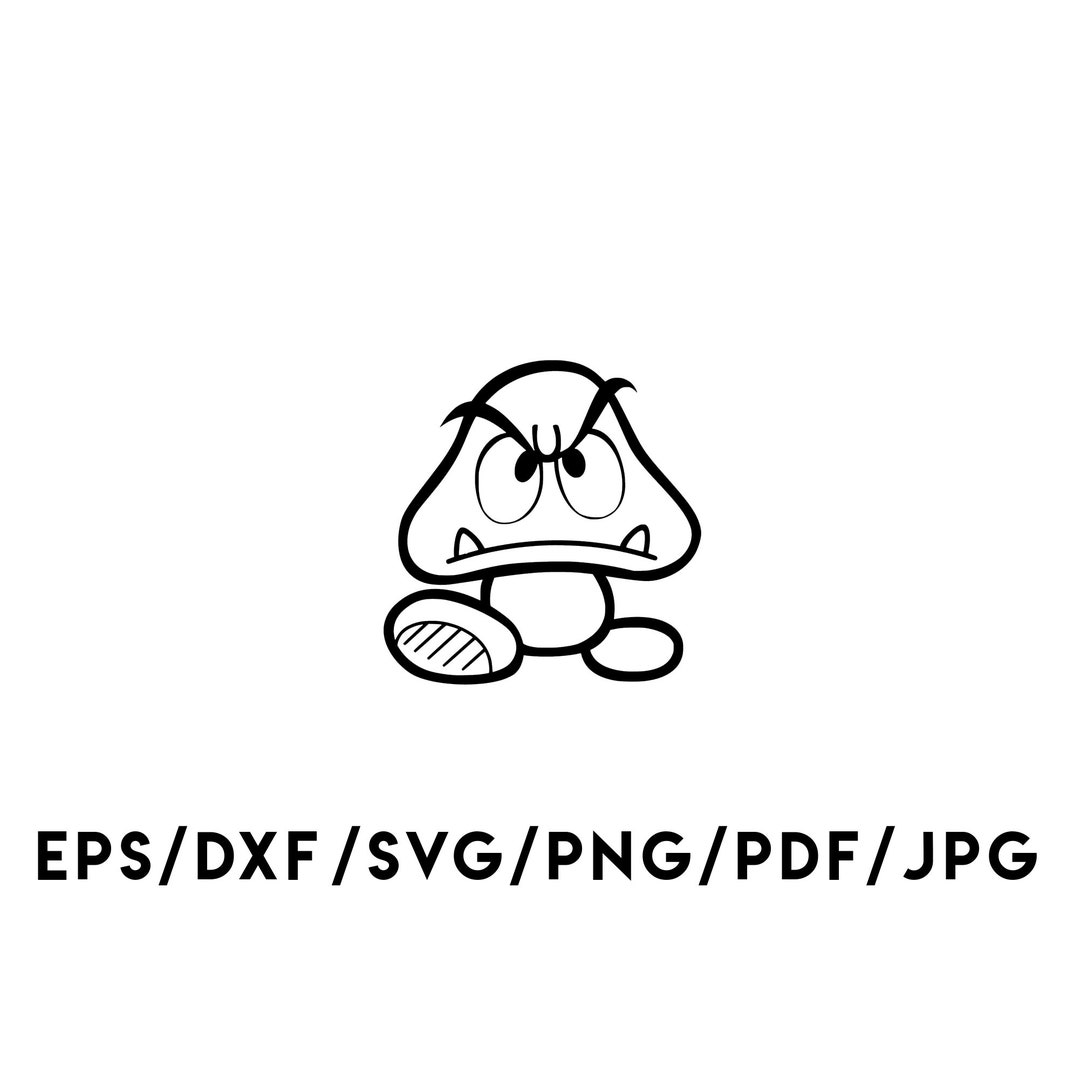 Goomba Instant Download Svg, Eps, Dxf, Png, Pdf, Jpg Digital Download ...