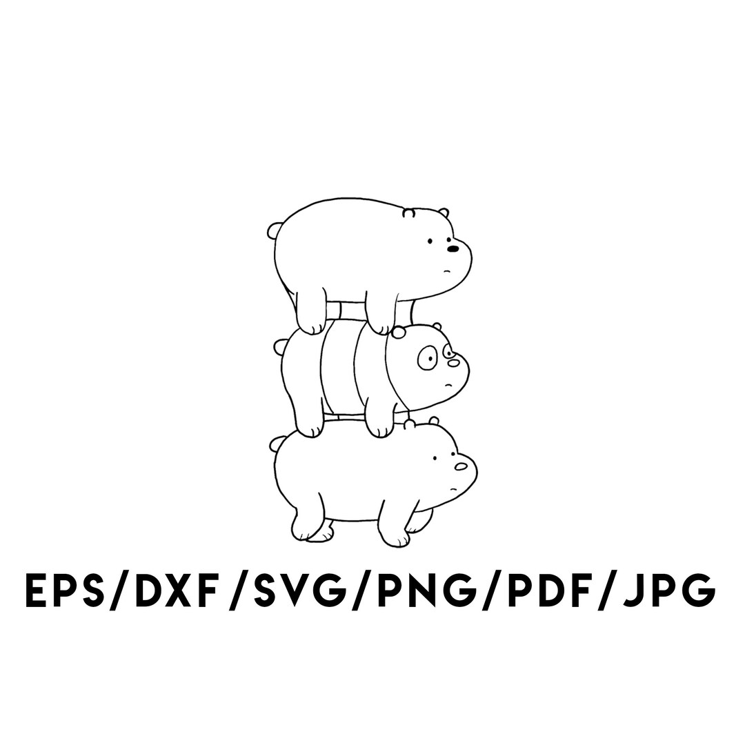 We Bare Bears Design Instant Download Svg, Eps, Dxf, Png, Pdf, Jpg ...