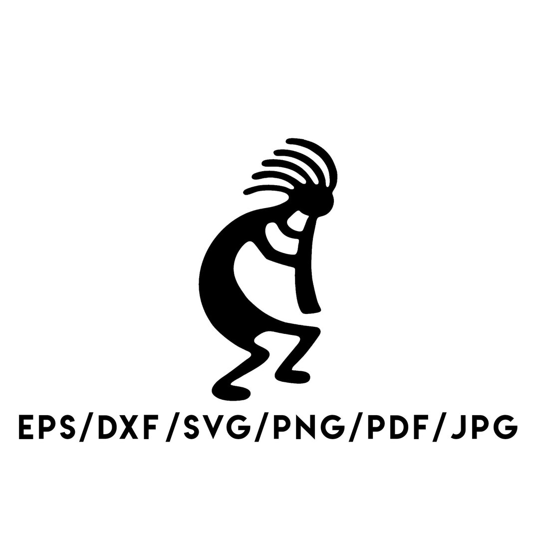 Kokopelli Design Instant Download Svg, Eps, Dxf, Png, Pdf, Jpg Digital ...