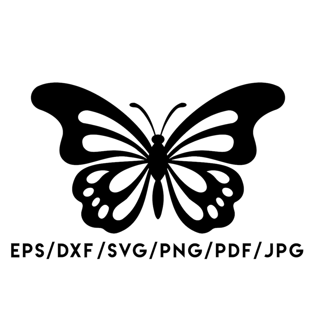 Butterfly Design Instant Download Svg, Eps, Dxf, Png, Pdf, Jpg Digital ...