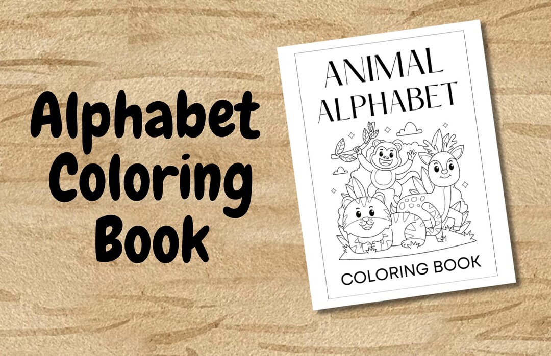 Animal Alphabet Coloring Book, PDF Template (8x11) - Etsy