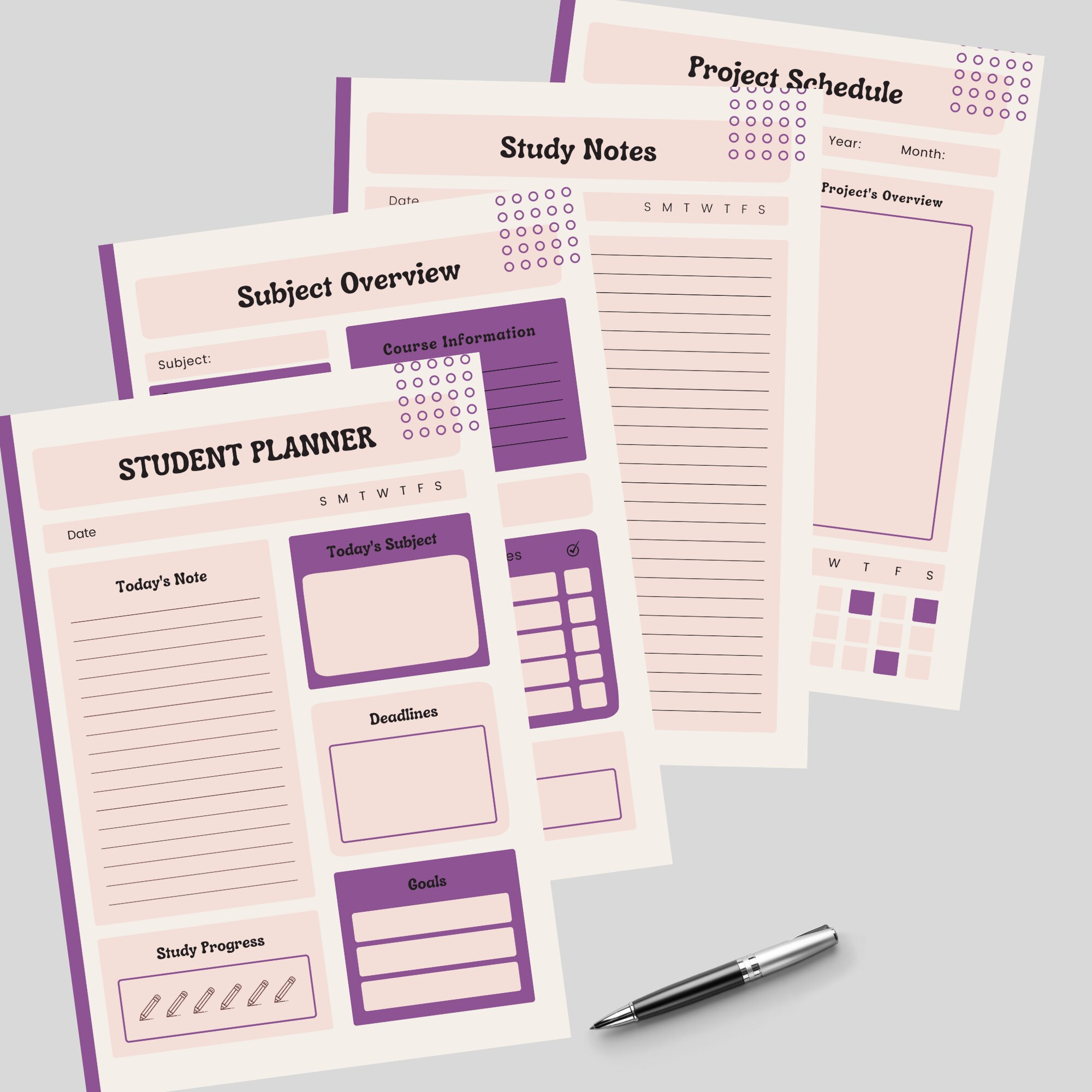 Student Digital Planner Goodnotes, Academic Planner, Digital Planner ...