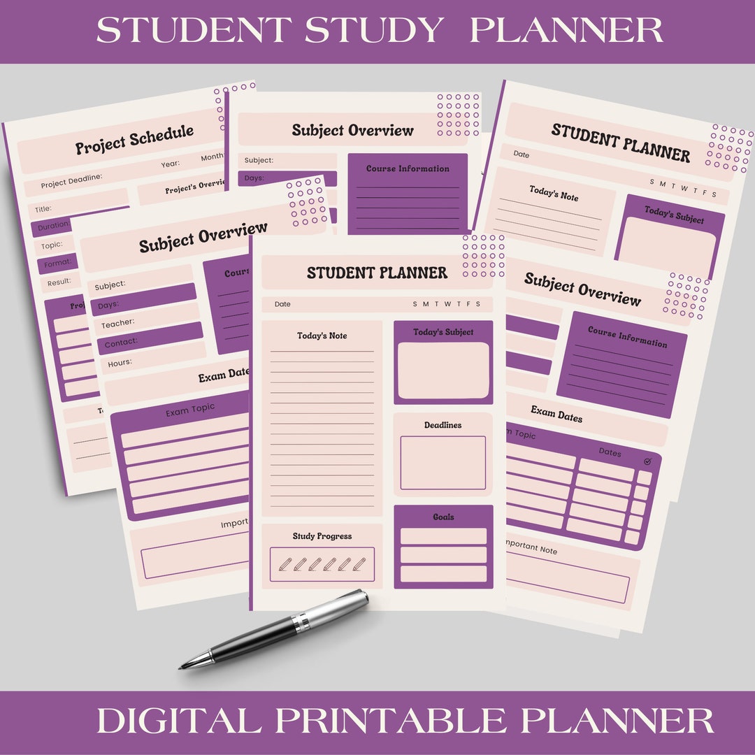 Student Digital Planner Goodnotes, Academic Planner, Digital Planner ...