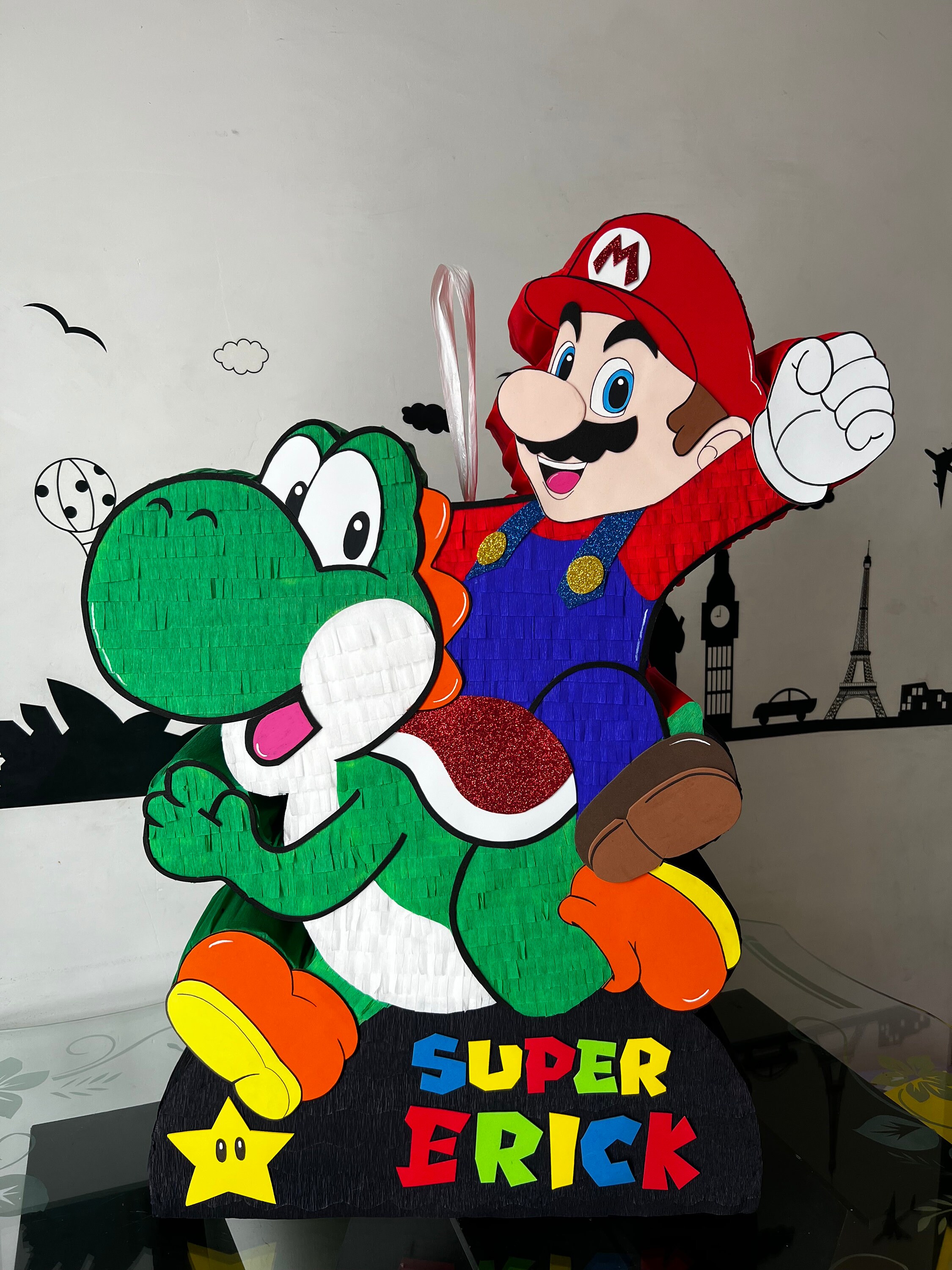 Mario & Yoshi Piñata - Etsy