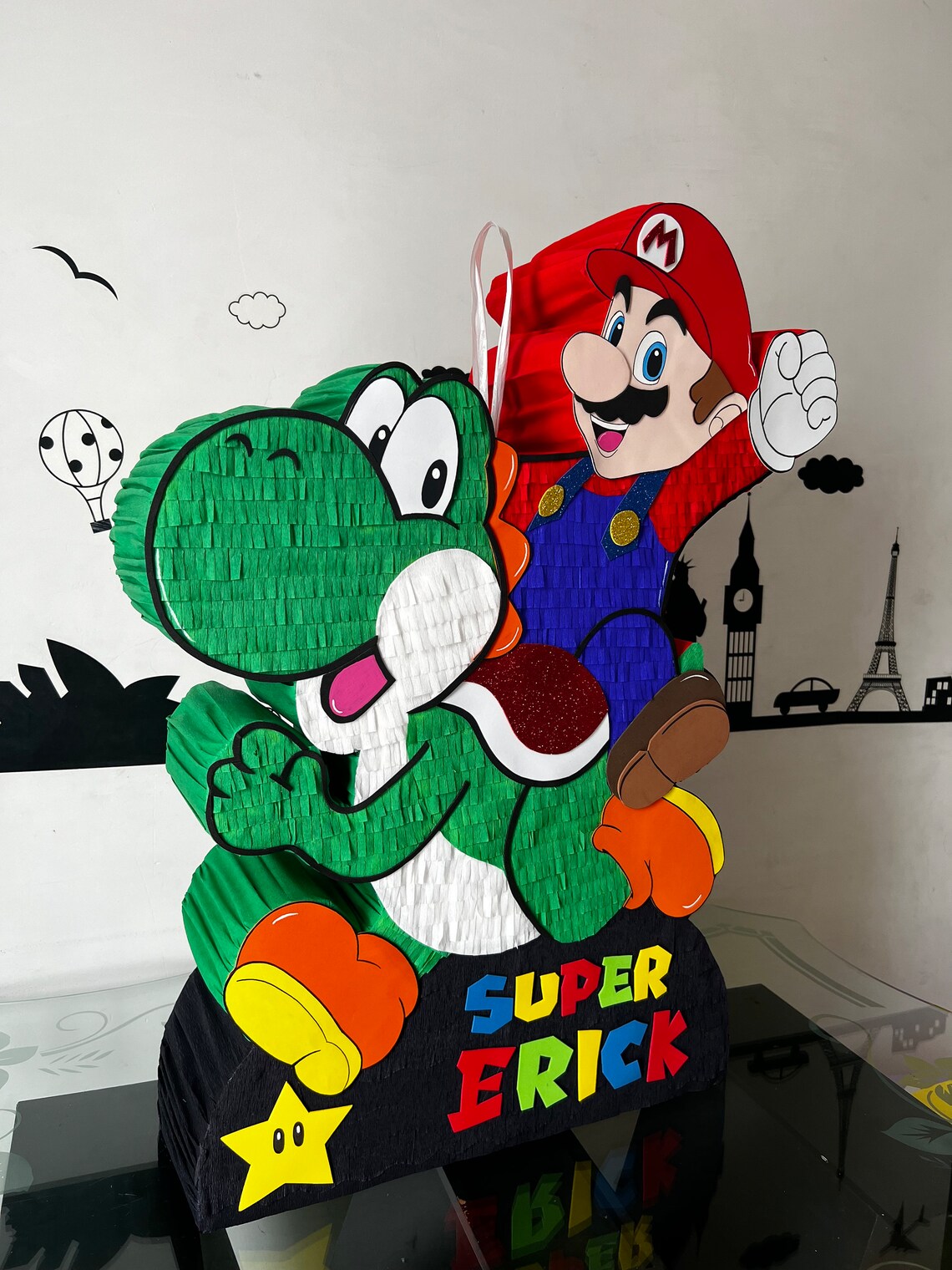 Mario & Yoshi Piñata - Etsy